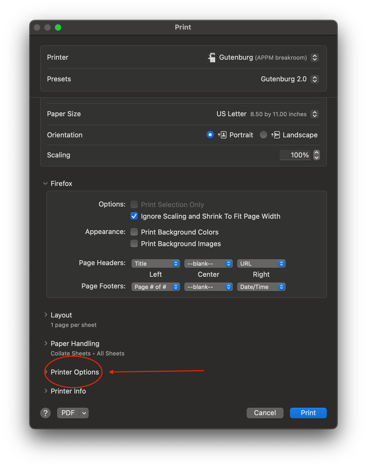 Printing Documentation | Applied Mathematics | University of Colorado Boulder